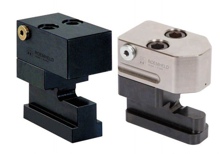 Compact, hydraulic sliding clamps for tight spaces on systems, press ...