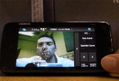 Mobile phone software identifies facial features