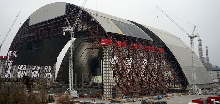 Chernobyl's giant shield takes shape